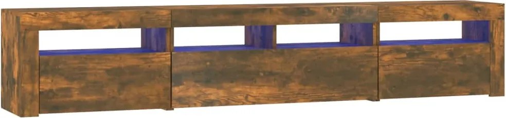 TV skříňka s LED osvětlením kouřový dub 210 x 35 x 40 cm 3152735