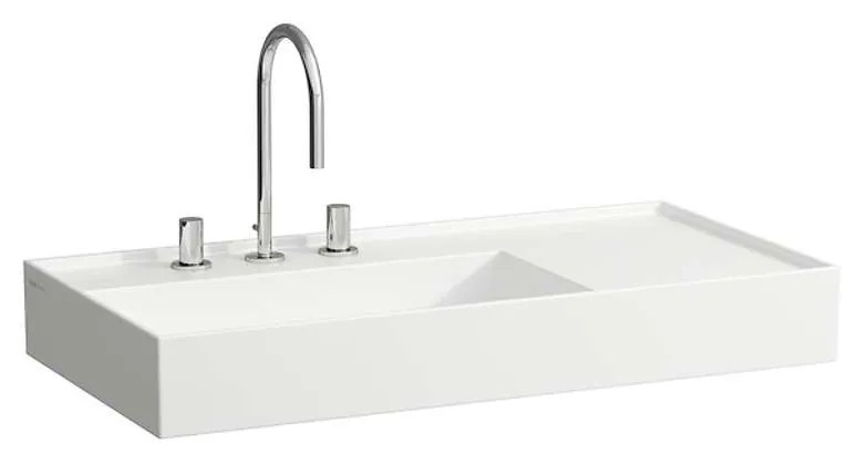 Laufen Kartell - Umyvadlo 90x46 cm, se 3 otvory pro baterii, SaphirKeramik, bílá H8103380001581