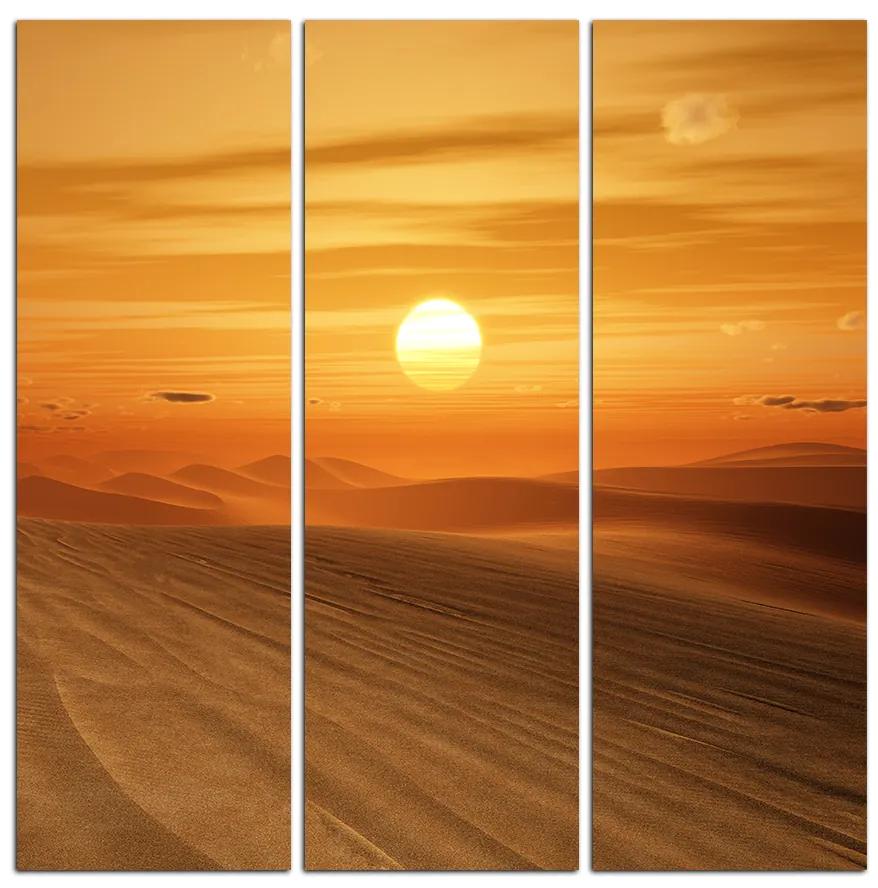 Obraz na plátně - Pouštní západ slunce - čtverec 3917B (75x75 cm)