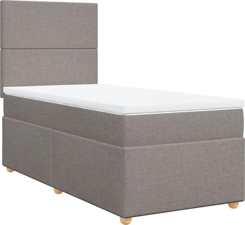 Box spring postel s matrací taupe 90x200 cm textil 3293460