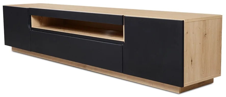 TV skříňka Loftia - artisan/Černý mat