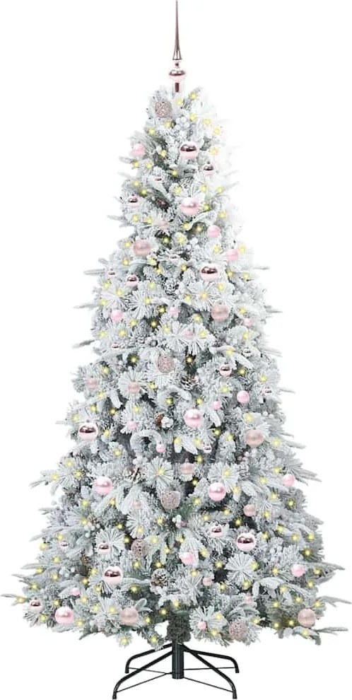 Umělý Skládací Vánoční Strom s stojanem Bílá 210 cm PE a PVC 3397499