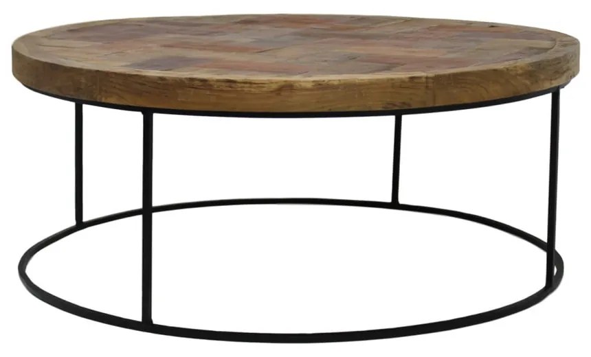 Konferenční stolek s deskou z teakového dřeva HSM collection Mosaic