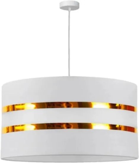 Moderní závěsné osvětlení ROREL, 1xE27, 60W, bílé, zlaté ROREL