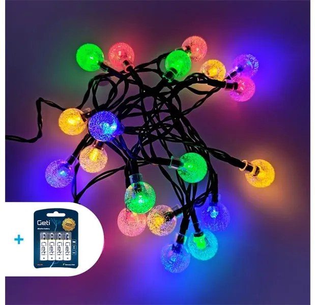 Řetěz vánoční TRIXLINE TR-227V kuličky + baterie AA