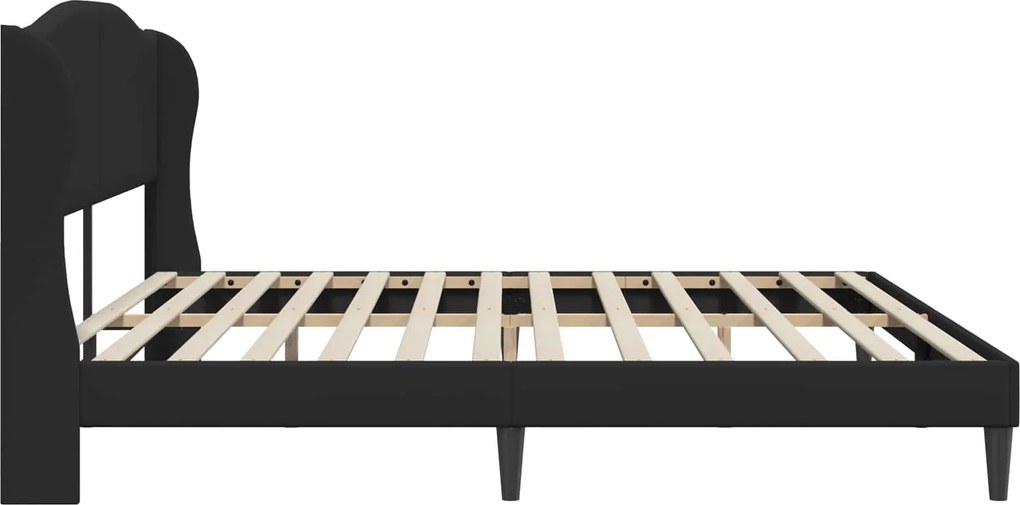 Rám postele s čelo Černá 180 x 200 cm Umělá kůže 3414689