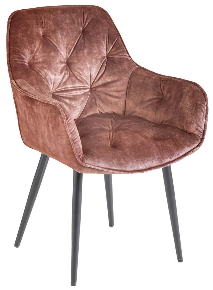 Designová židle Garold hnědý samet