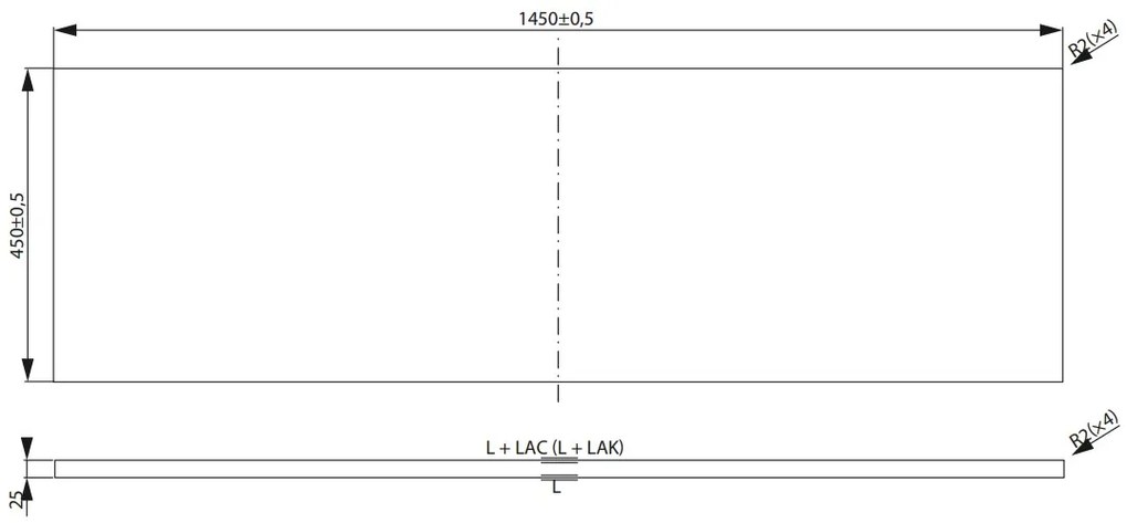 Cersanit City, pultová deska 145x45x2,5 cm, dub, S584-058