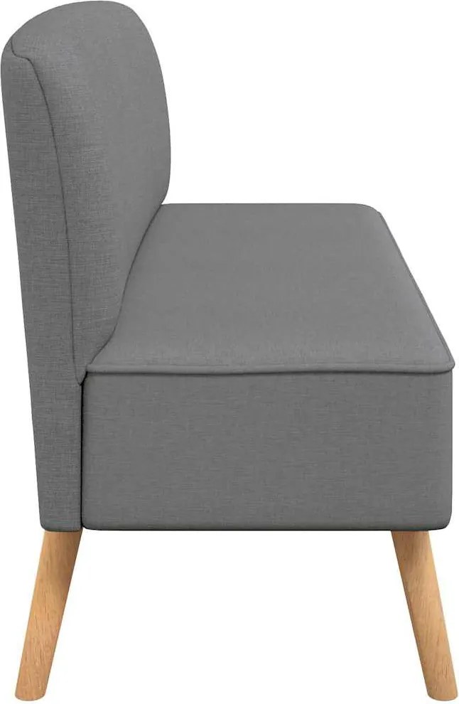 Pohovka textil 117 x 55,5 x 77 cm světle šedá 244070