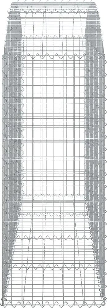 Klenutý gabionový koš 200 x 50 x 120/140 cm pozinkované železo 153476