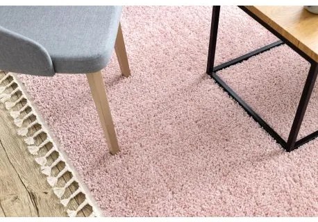 koberec BERBER 9000, růžový střapce, Maroko Shaggy velikost 120x170 cm | krásné koberce cz