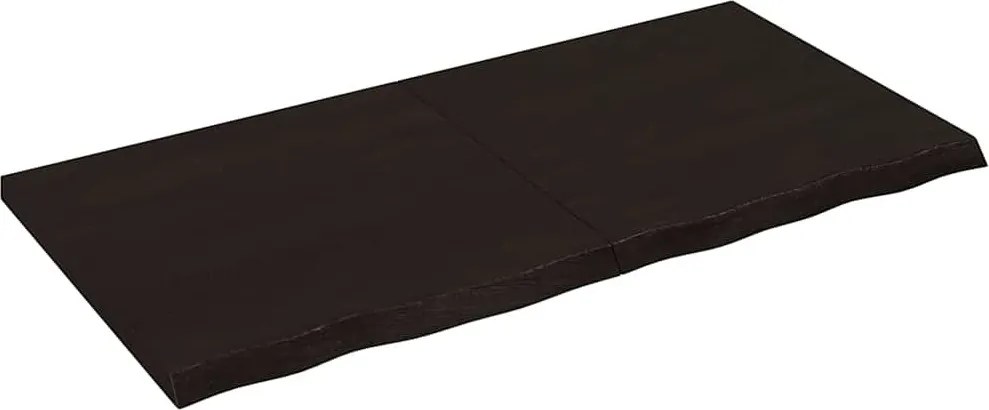 vidaXL Stolní deska 120x60x(2-4)cm ošetřený masivní dub [3156375] Barva: světle hnědá