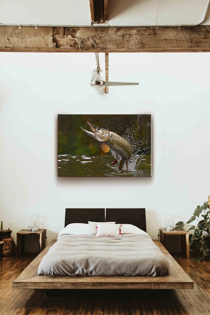 Malvis ® Obraz Štika ROZMĚR (šířka x výška): pětidílné schody obdélník 150x75 cm