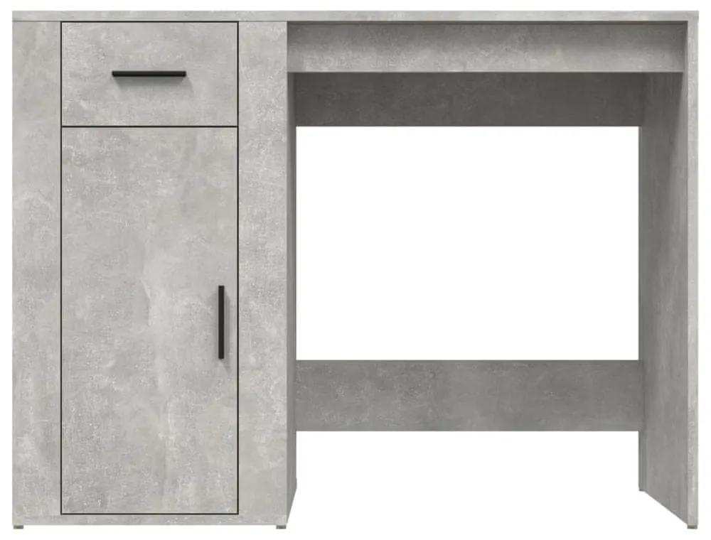 Petromila Psací stůl betonově šedý 100 x 49 x 75 cm kompozitní dřevo