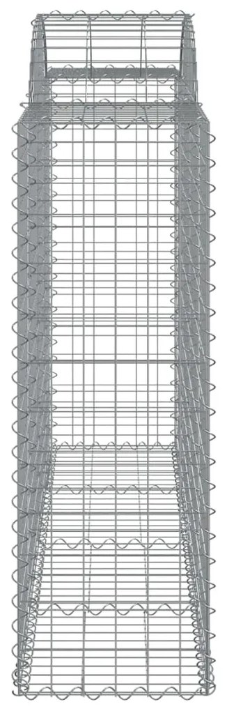 Klenutý gabionový koš 200 x 50 x 120/140 cm pozinkované železo,  153496