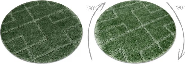 Koupelnový kobereček SUPREME LINES linie, zelený kruh