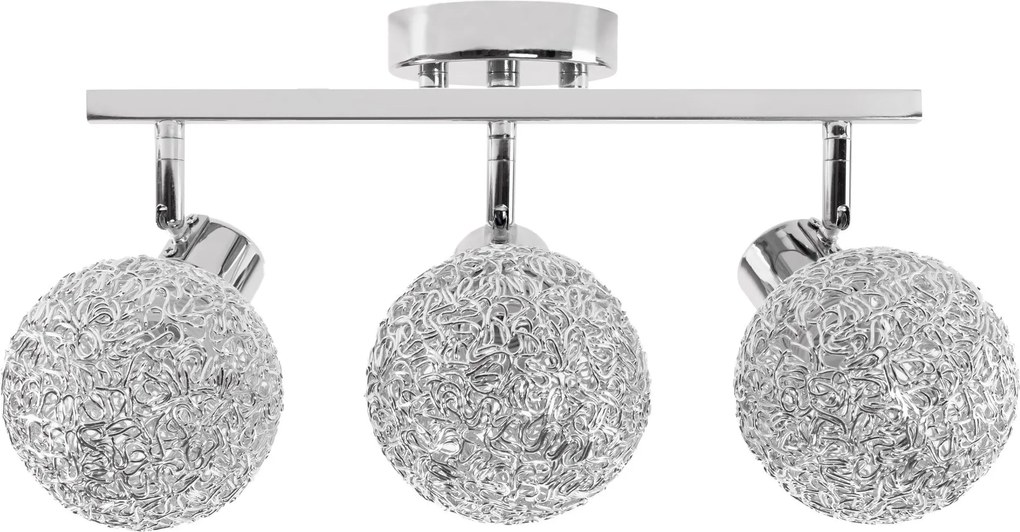 Toolight - Stropní kovová lampa GLAMOUR 3xE27 60W APP672-3C, chromová, OSW-05642