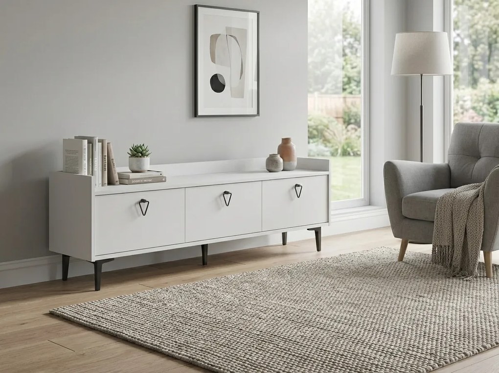 TV stolek PIENA 160 cm, bílý