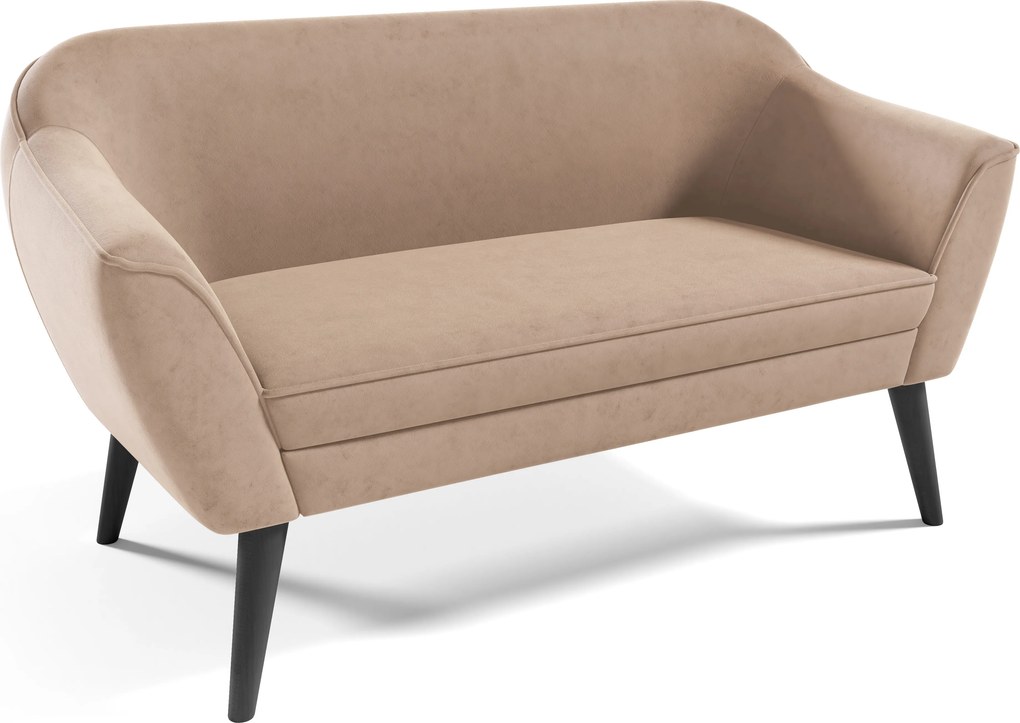 Eka Pohovka FLIX, 150 cm Látka Velutto: Stříbrná (Velutto 15), Výběr nohou: Bílé