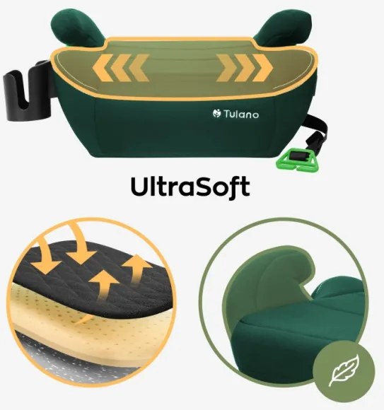 Dětský podsedák do auta Cabby 25 zelený