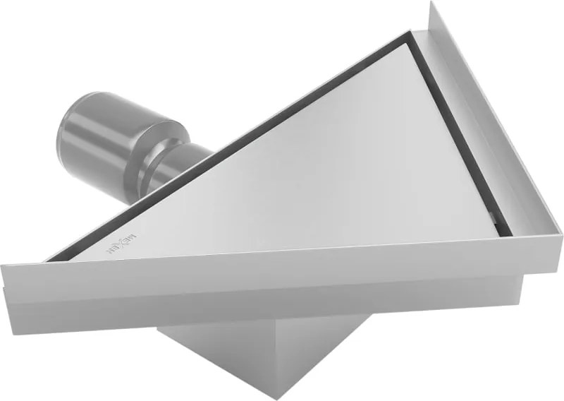 Mexen Flat-T M13 podlahový vpust trojúhelníkový 20 x 20 cm, inox - 1010320