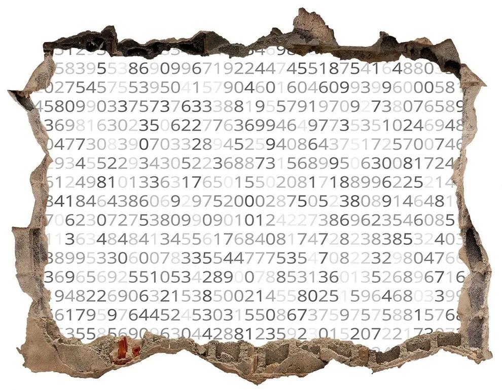 Wallmuralia Fotoobraz díra na stěnu nálepka Binární kod 95x64 cm