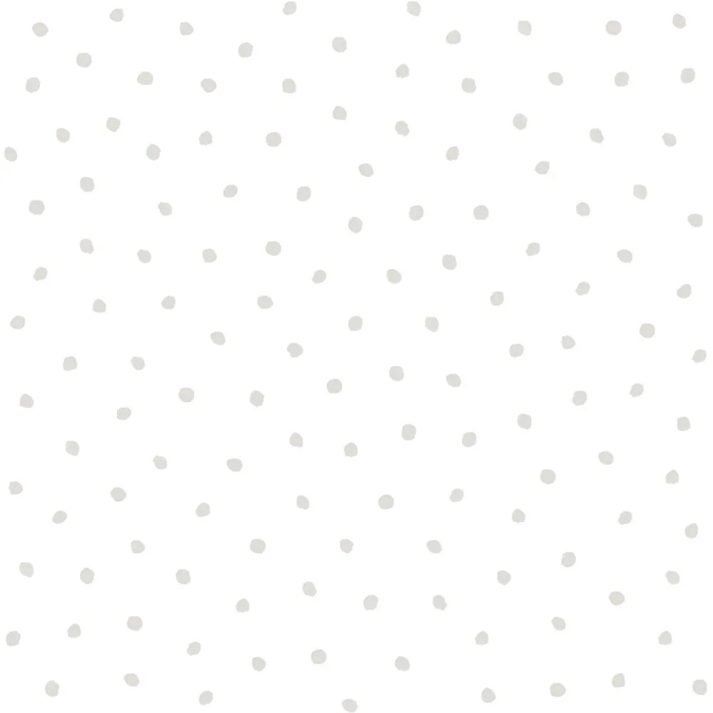 Esta Home Bílá vliesová tapeta s šedými puntíky 138935 rozměry 0,53 x 10,05 m