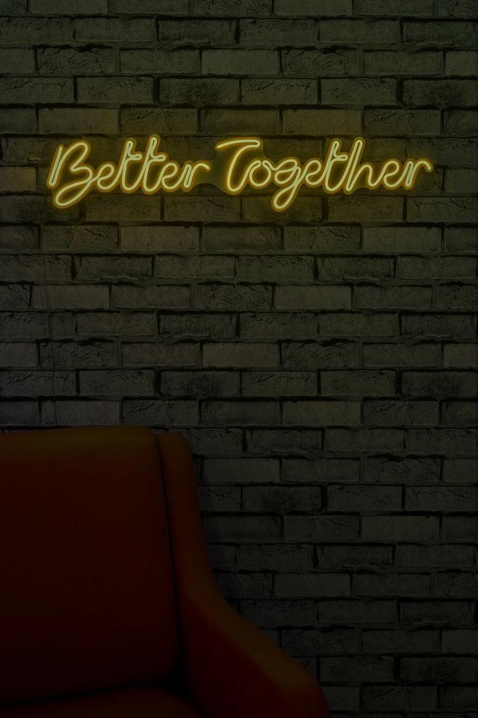Wallexpert Dekorativní plastové LED osvětlení Better Together - Yellow, Žlutá
