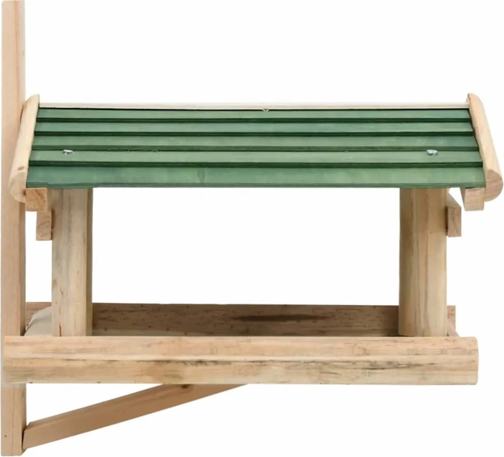 Krmítko pro ptáky masivní dřevo 35 x 29,5 x 21 cm 314818