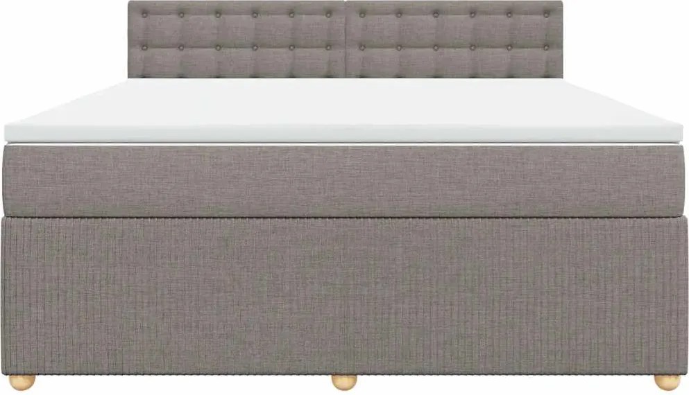 Box spring postel s matrací taupe 180x200 cm textil 3289853