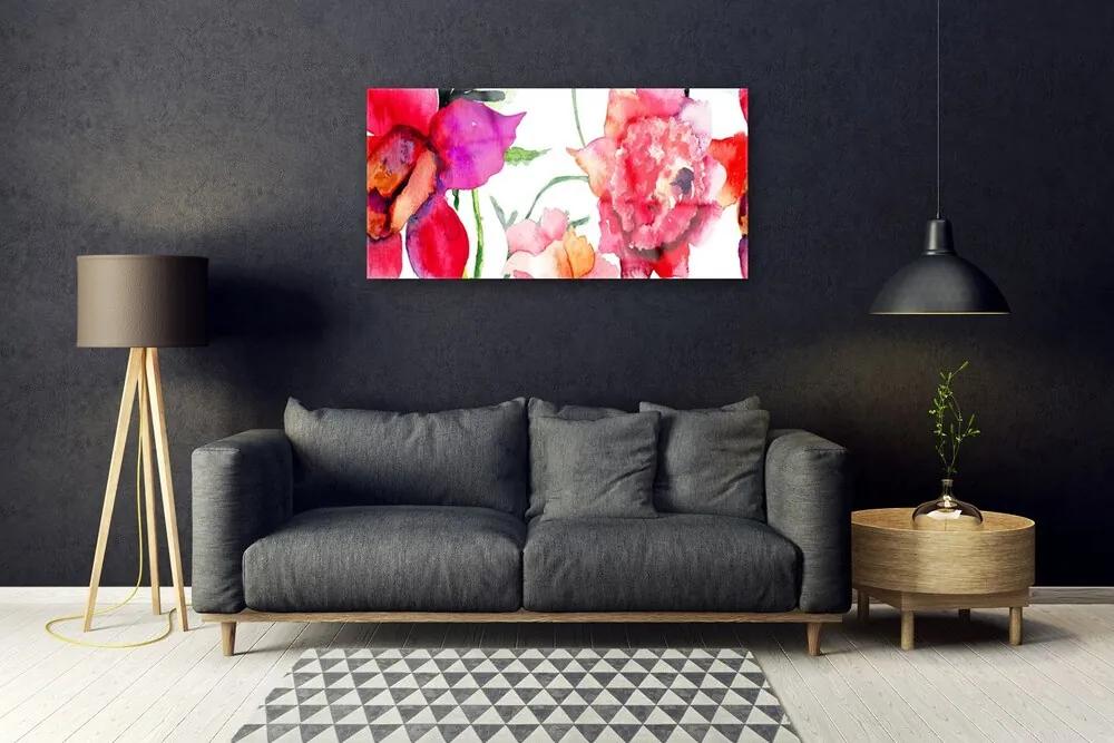 akrylový obraz Květiny Umění 100x50 cm