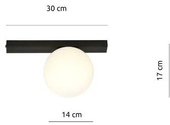Stropní svítidlo FIT 1xE14/10W/230V černá/bílá