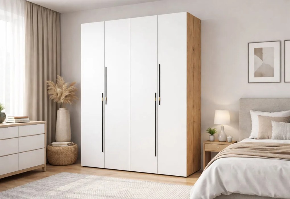 Skříň 4D 160 cm dub appalačský / nymphaea alba Space