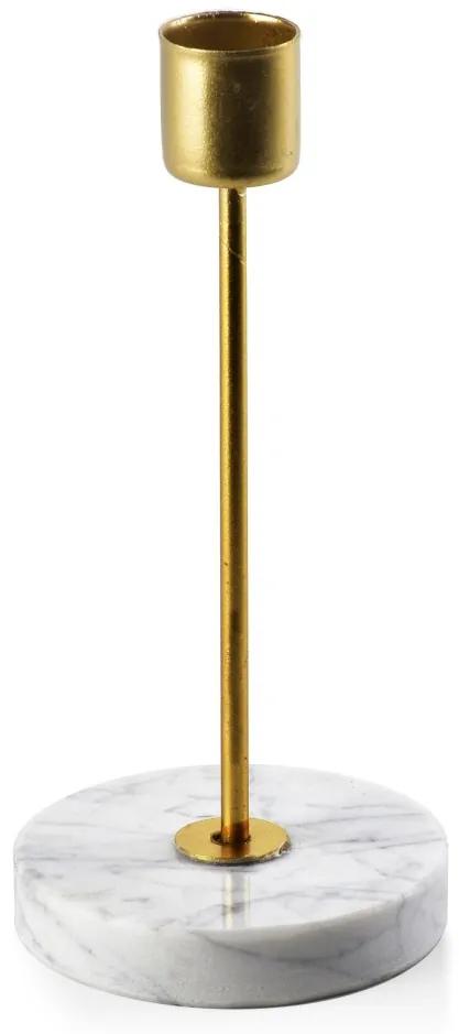 Mondex Svícen Cedric Marble 7,5 cm zlatý