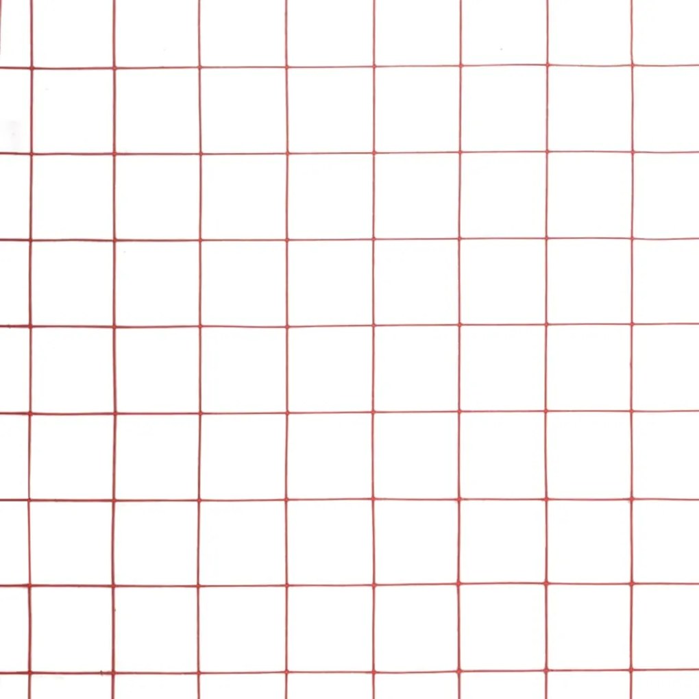 Pletivo ke kurníku ocel PVC vrstva 10 x 1,5 m červené 143672