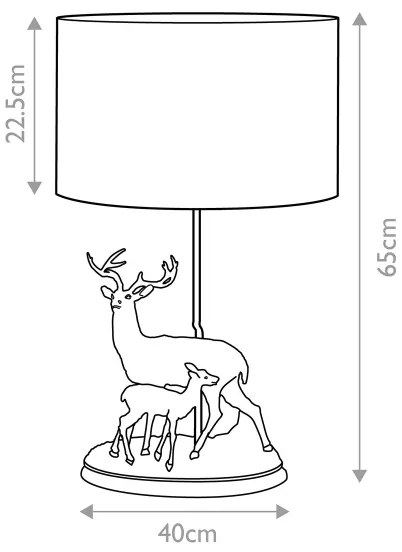 Elstead DL-AMELIA-TL - Stolní lampa AMELIA 1xE27/40W/230V bronzová