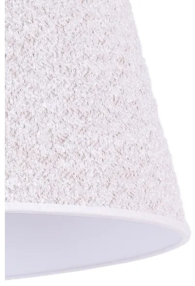 Duolla - Stolní lampa BOUCLE 1xE27/15W/230V pr. 28 cm bílá/dřevo