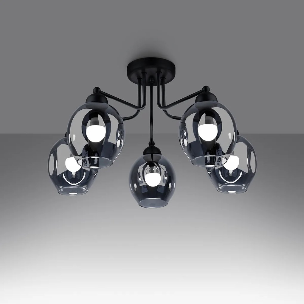 Sollux Lighting Lustr FILLAN 5 černý