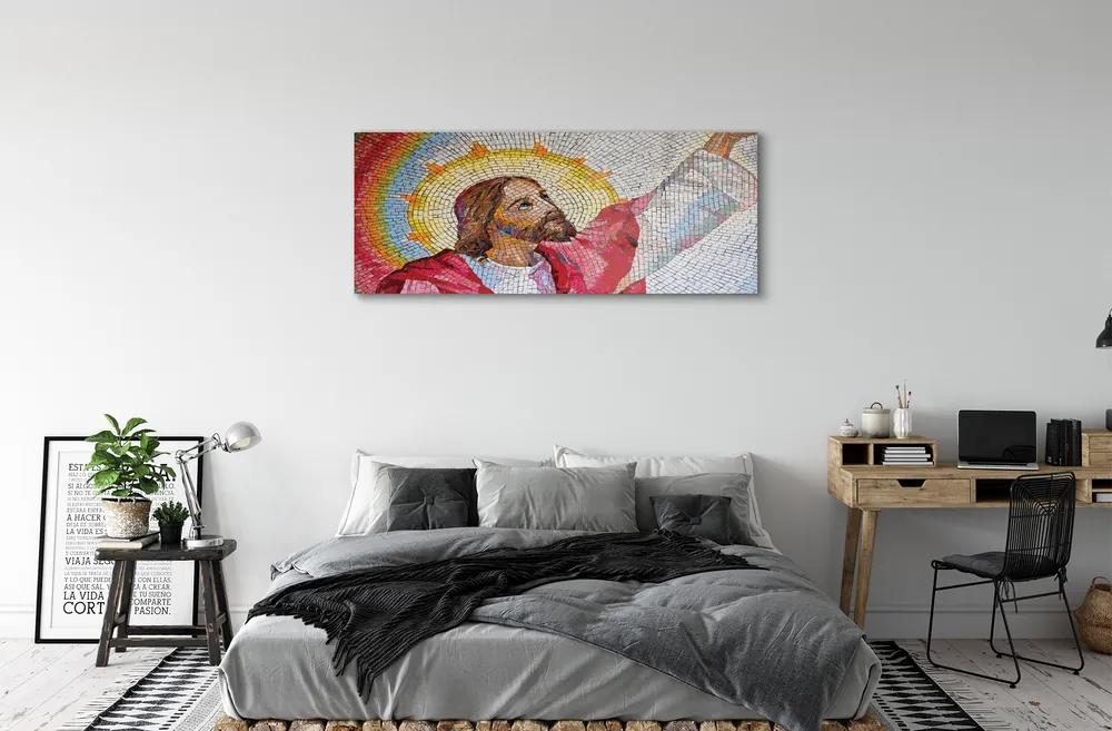 akrylový obraz mozaika Jesus 120x60 cm