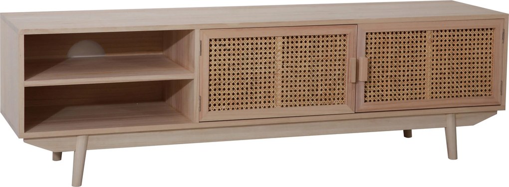 XXXLutz NÍZKÁ KOMODA, paulovnie, ratan, přírodní barvy, 150/45/36 cm Livetastic - Online Only TV příslušenství - 001769005401