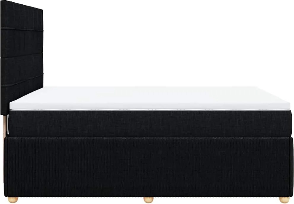 Box spring postel s matrací černá 140 x 190 cm textil 3292053