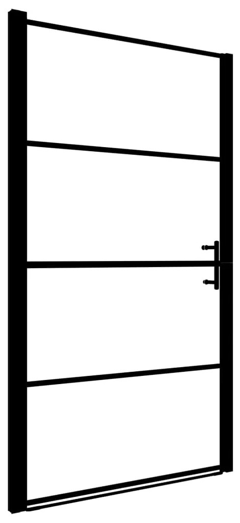 vidaXL Sprchové dveře tvrzené sklo 81 x 195 cm černé