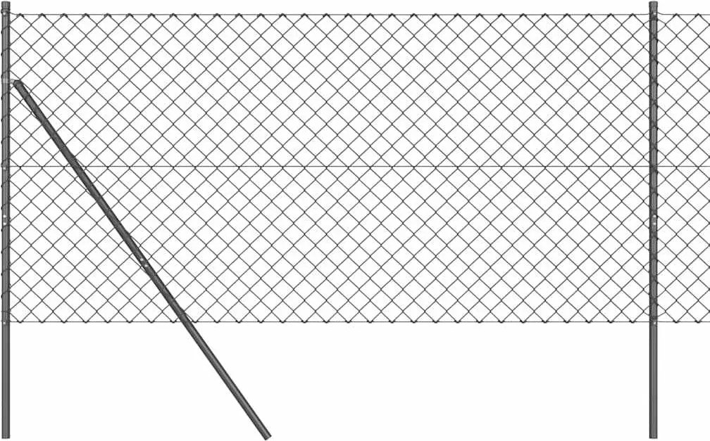 Oplocení na řetězcích se upevňuje na zem 25 x 1,4 m Šedá 3351119
