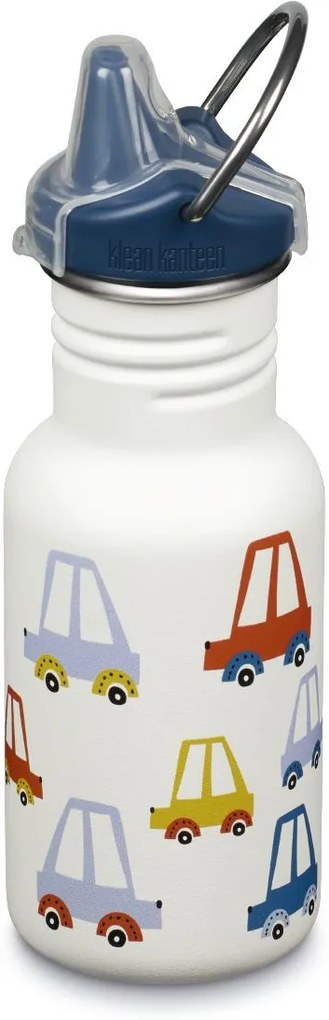 Dětská nerezová lahev Klean Kanteen Kid Classic Narrow w/Sippy Cap - cars 355 ml