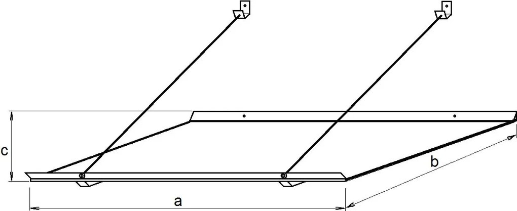 LANIT PLAST, s.r.o. stříška nad dveře LANITPLAST SP1 120/70 hnědá LG2466