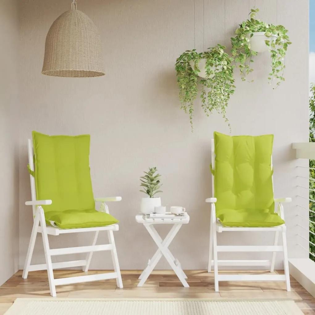 vidaXL Podušky na židli s vysokým opěradlem 2 ks látka oxford [377656] Barva: Zelená