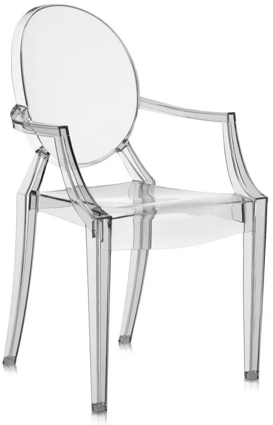 Kartell - Židle Louis Ghost, kouřová