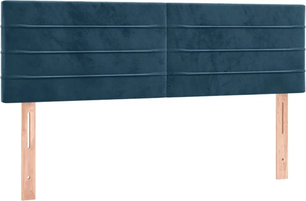Box spring postel s matrací tmavě modrá 140x200 cm samet 3141369