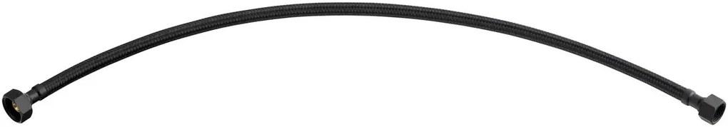 Aqualine , Flexibilní nerezová hadice FxF 3/8"x1/2", 60cm, černá mat, 33256B