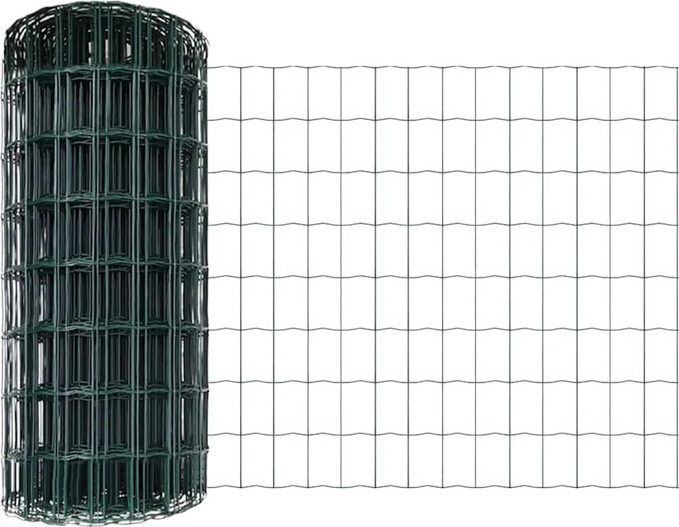 Evropský plot se hroty 50 x 0,6 m Ocel potažená PVC Zelená 3350604